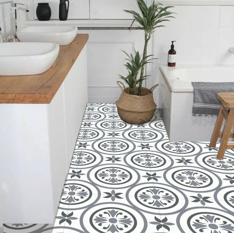 PVC Floor Tiles, Removable Tile Sticker, Self Adhesive PVC Flooring ...