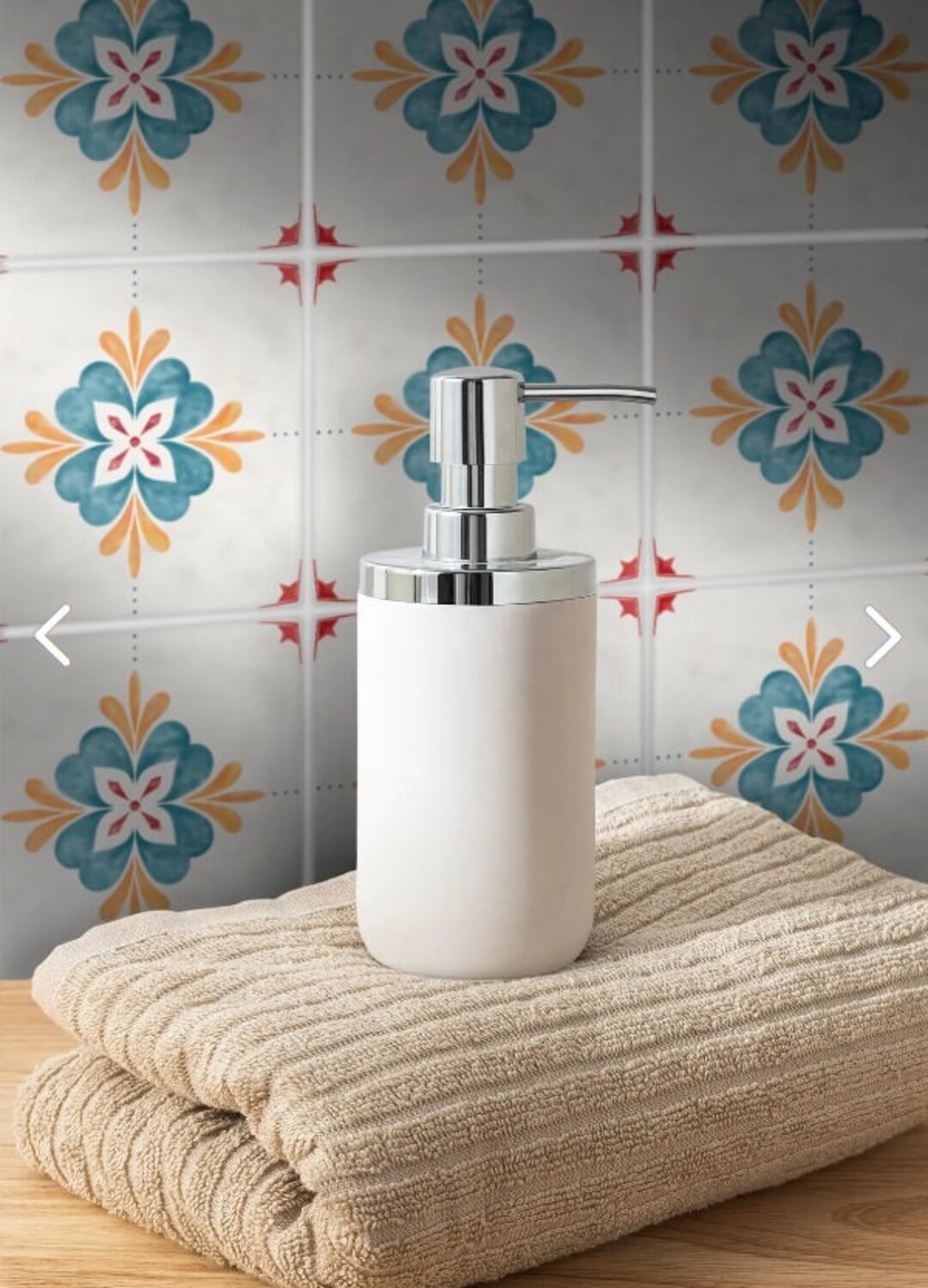 Floral Tile Stickers, Backsplash Sticker for Kitchen and Bathroom, Self ...