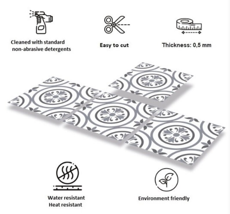 PVC Floor Tiles, Removable Tile Sticker, Self Adhesive PVC Flooring ...