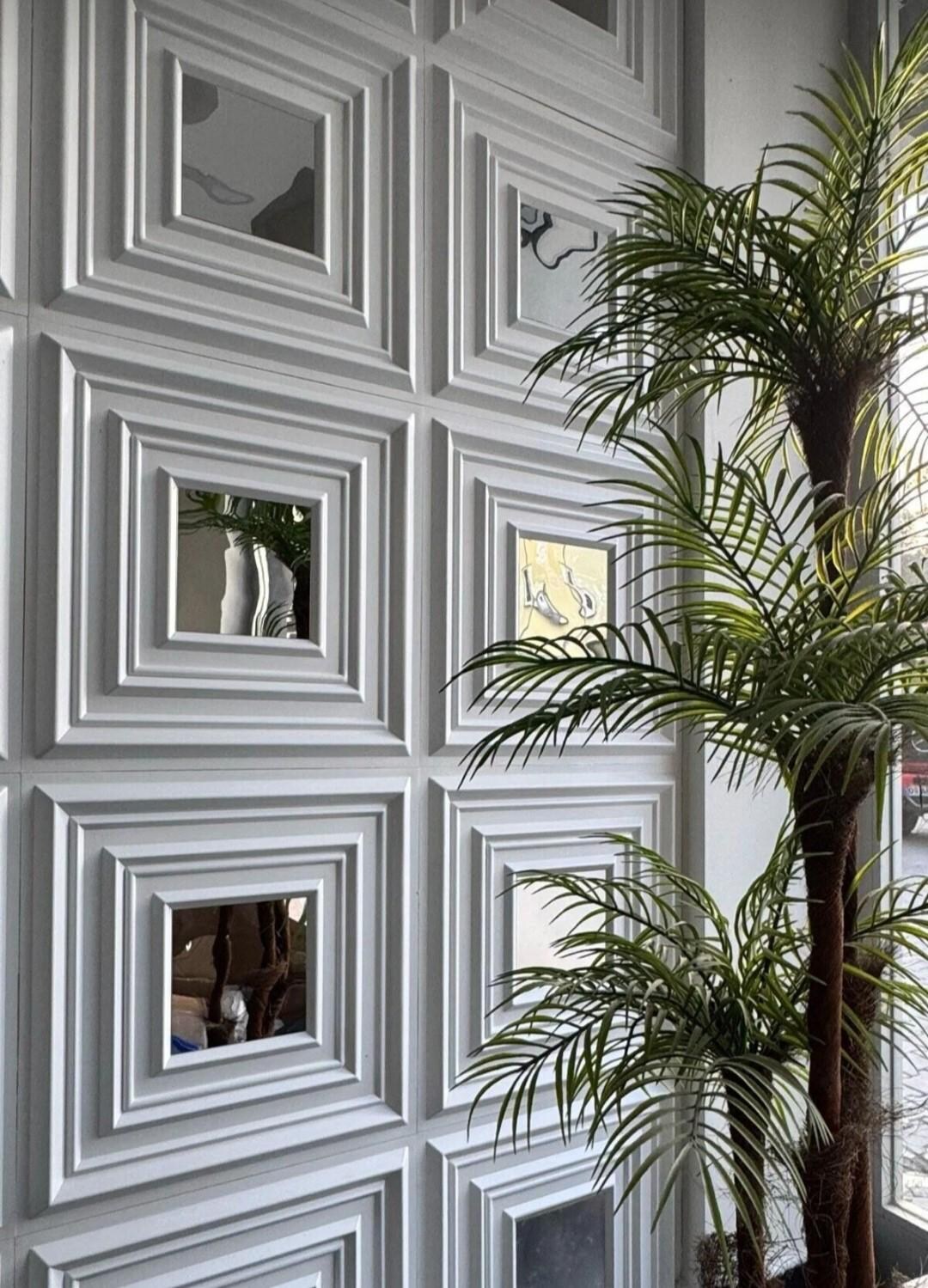 3D Mirror Wall Panels: Modern PVC Accent Wall Tile (50x50 Cm) - Etsy