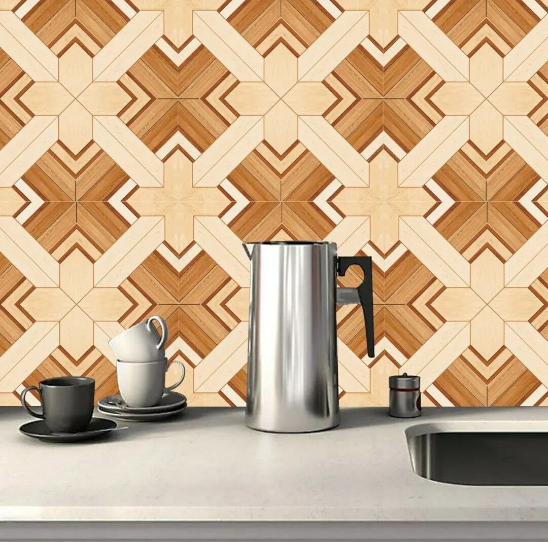 Wooden Effect Vinyl Tiles, Self Adhesive PVC Tiles, Peel and Stick ...