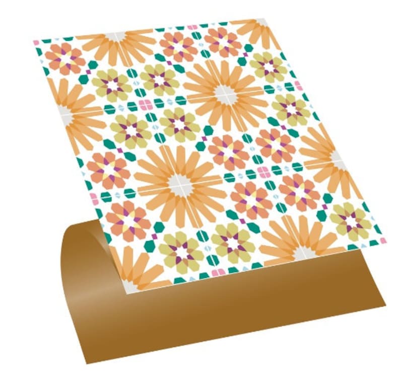 Floral Peel and Stick Tile, PVC Floor Tiles, Vinyl Floor Covering, Self ...