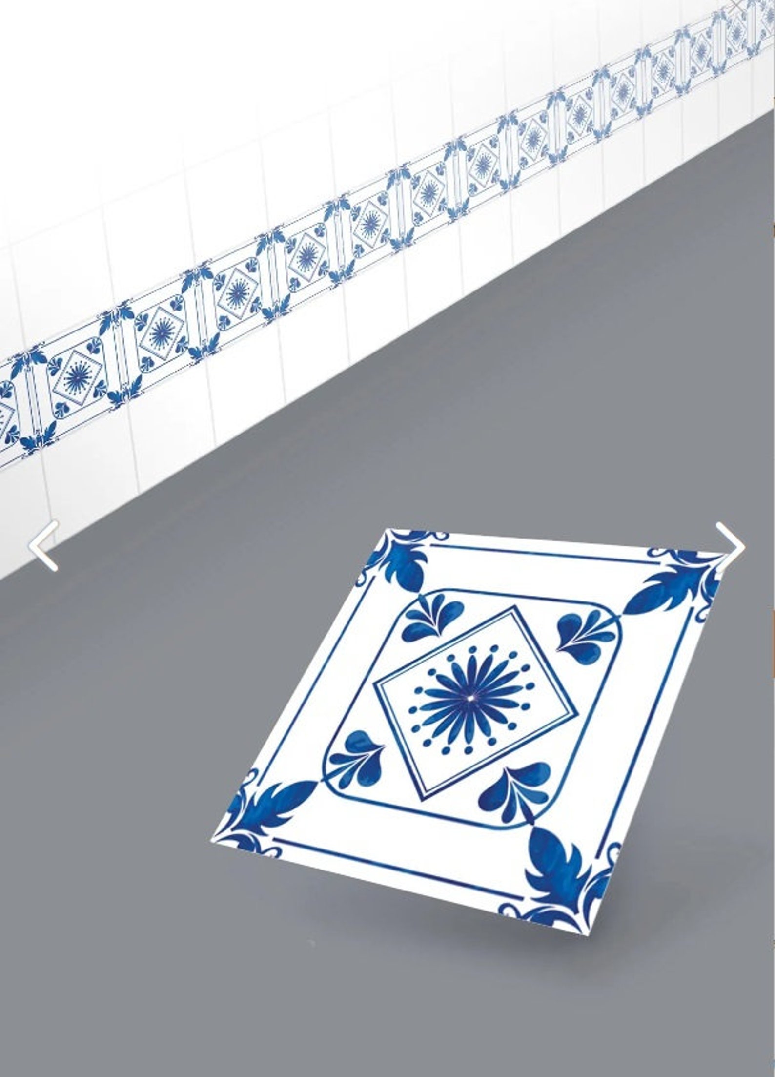Azulejos Tile Stickers, Blue Backsplash Tile Decals, Water Resistant ...