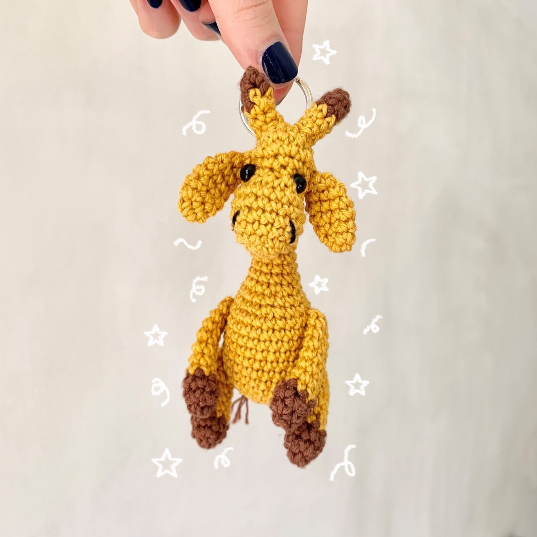 Giraffe Crochet Keychain, Aesthetic Keychain, Kawaii Bag Charm, Cute ...