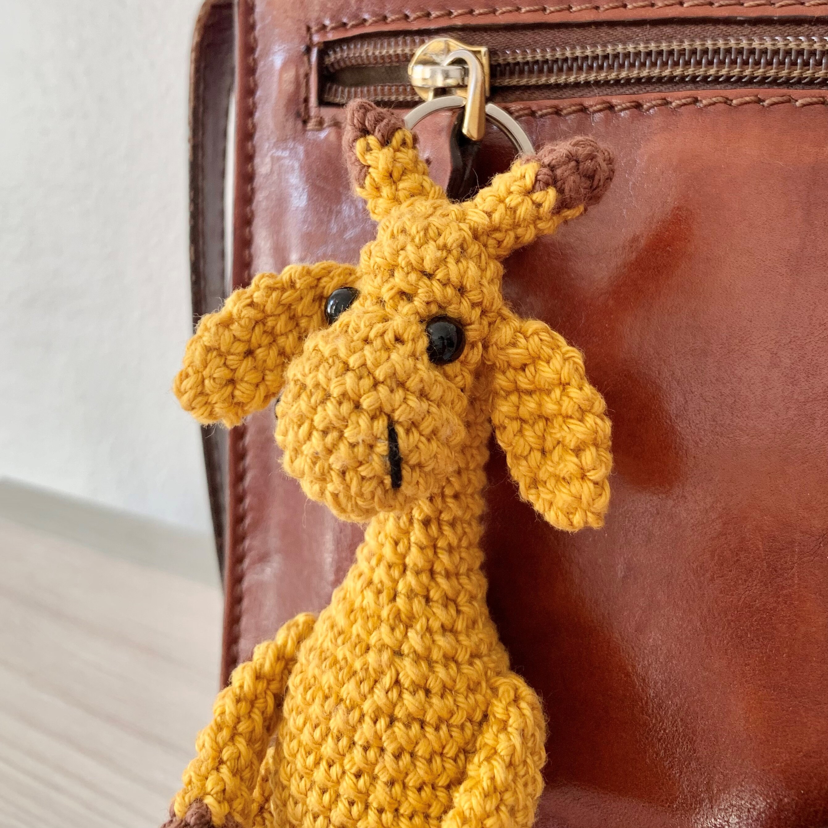 Giraffe Crochet Keychain, Aesthetic Keychain, Kawaii Bag Charm, Cute ...