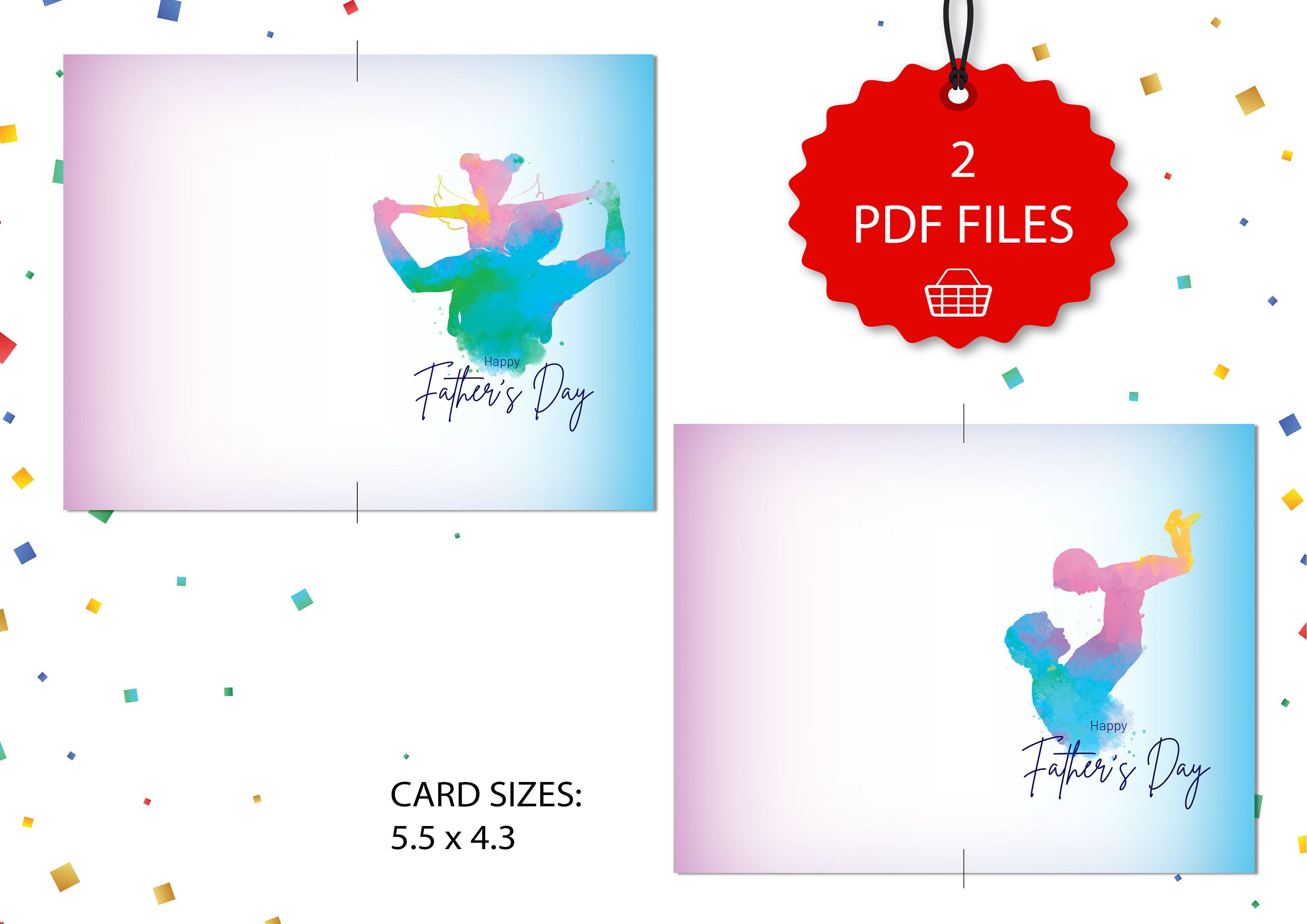 Fathers Day Gift Printable Cards / Instant Download PDF - Etsy