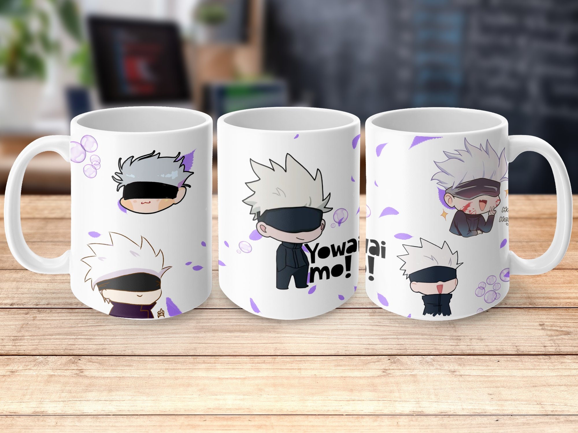 GOJO Sublimation Design, Sublimation Template, Anime Mug Design, Mug ...