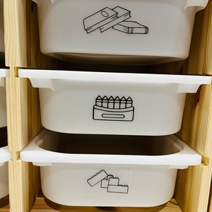 Toy Storage Labels | Trofast Labels | Picture Toy Labels | Toy Bin ...