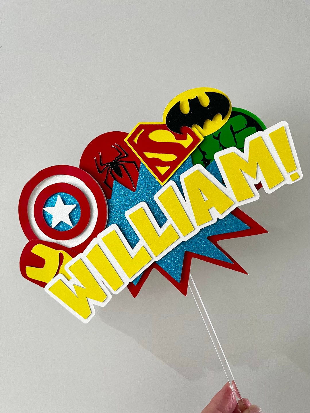 Avengers Cake Topper Superman Cake Topper Personalised Cake Topper ...