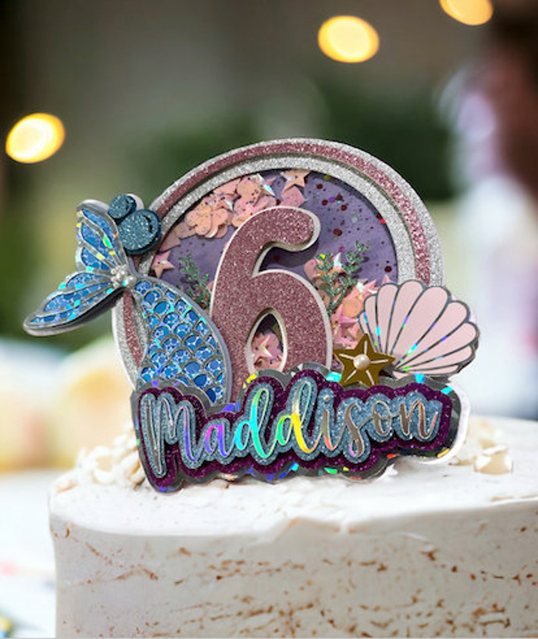 Shaker Cake Topper | Mermaid Cake Toppers | Mermaid Cake Decorations ...