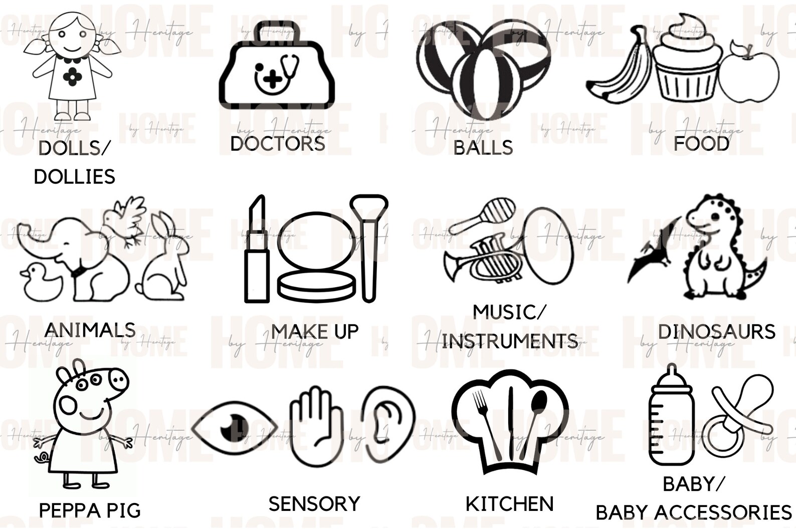 Toy Storage Labels Trofast Labels Picture Toy Labels Toy Bin Labels Toy ...