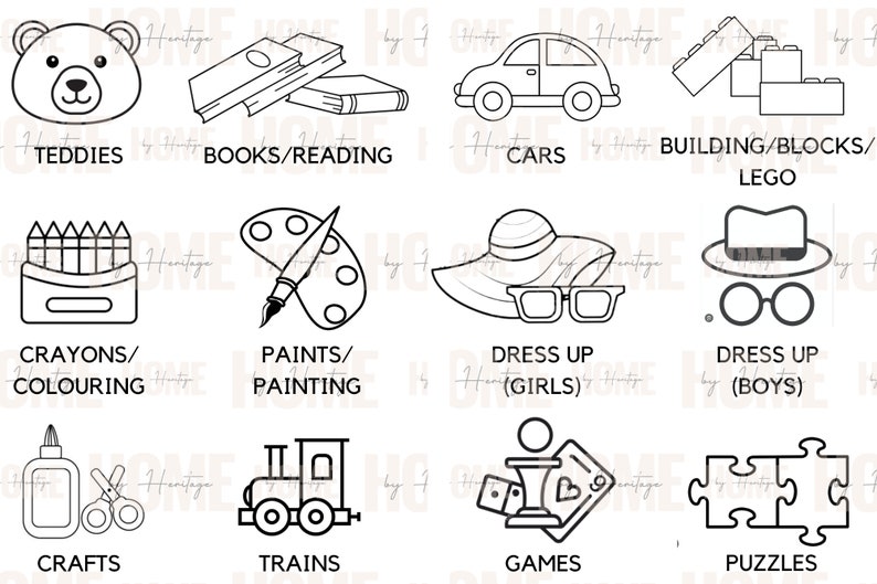 Toy Storage Labels Trofast Labels Picture Toy Labels Toy Bin Labels Toy ...