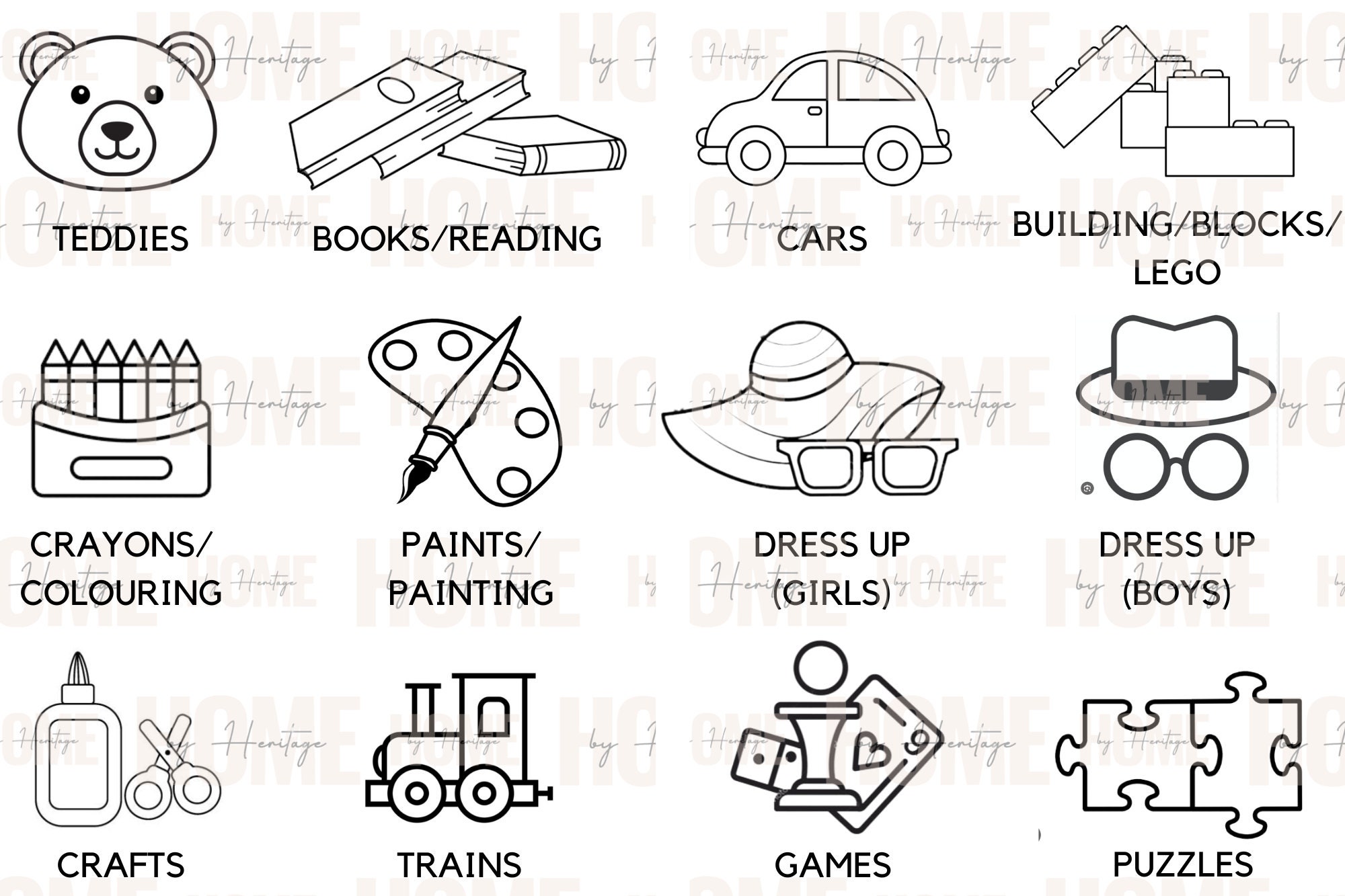 Toy Storage Labels Trofast Labels Picture Toy Labels Toy Bin Labels Toy ...