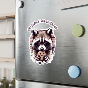 Certified Snack Thief Vinyl Decals, Cute Raccoon Stickers for Kids ...