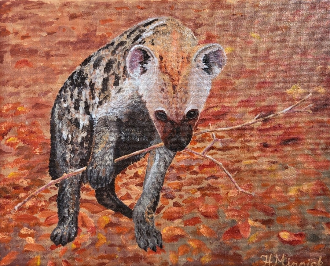 The Playful Hyena Fine Art Print - Etsy