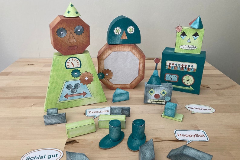 Robot Craft Kit, Digital Download, Crafts With Children, Children's ...