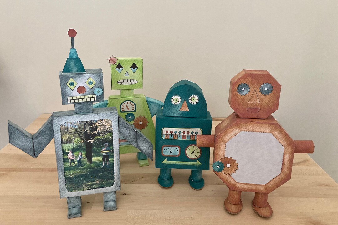 Robot Craft Kit, Digital Download, Crafts With Children, Children's ...