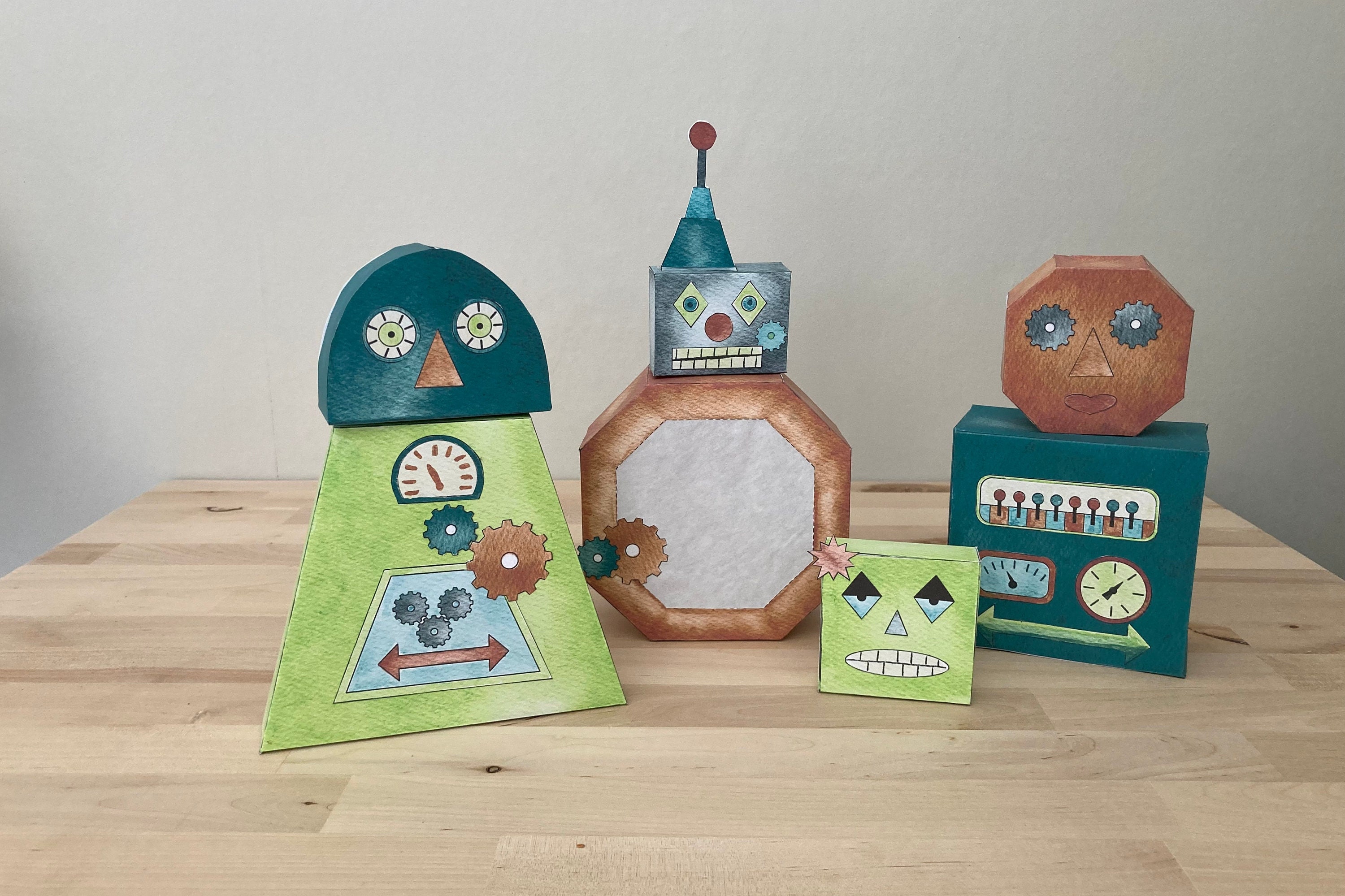 Robot Craft Kit, Digital Download, Crafts With Children, Children's ...