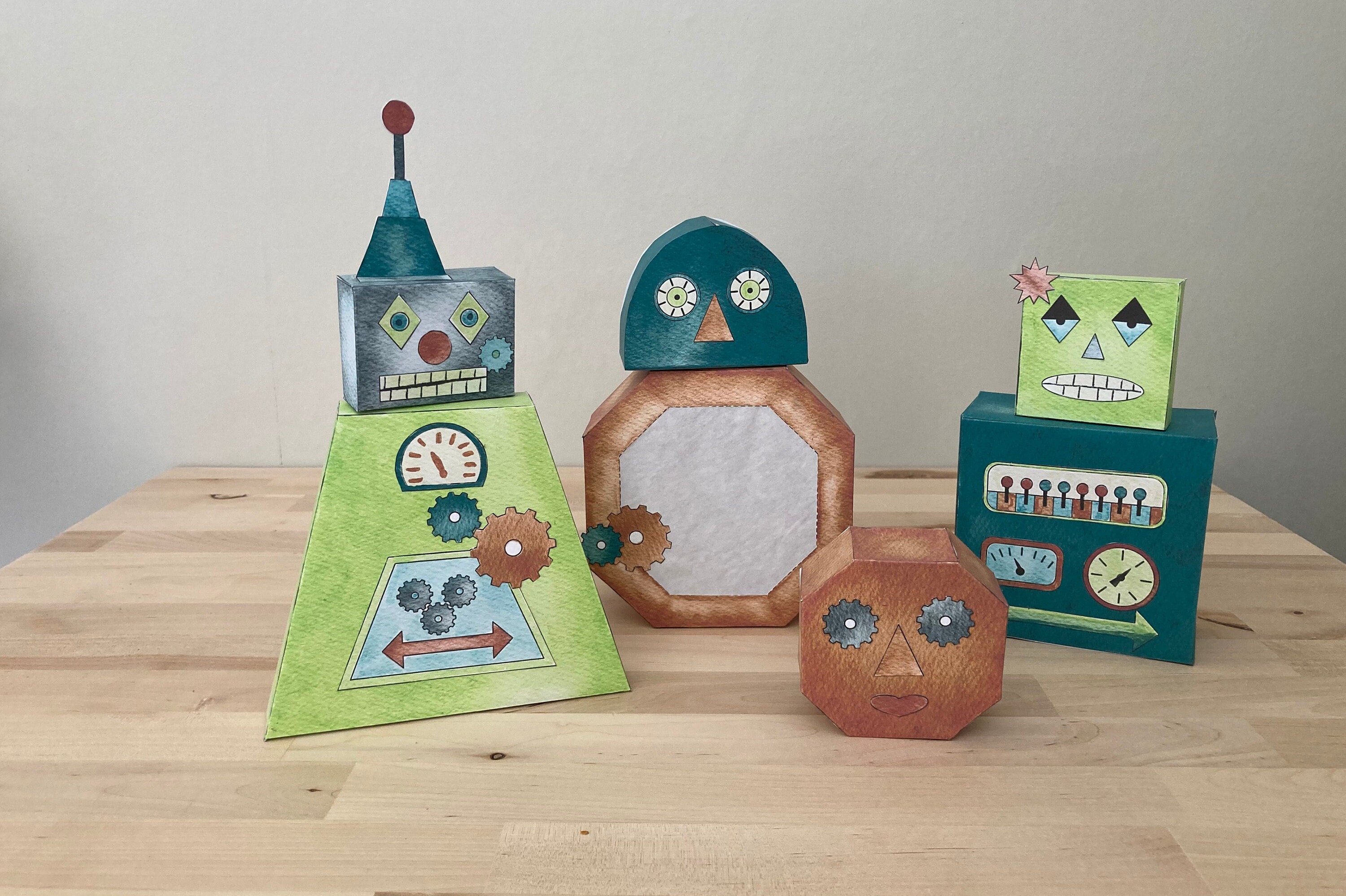 Robot Craft Kit, Digital Download, Crafts With Children, Children's ...