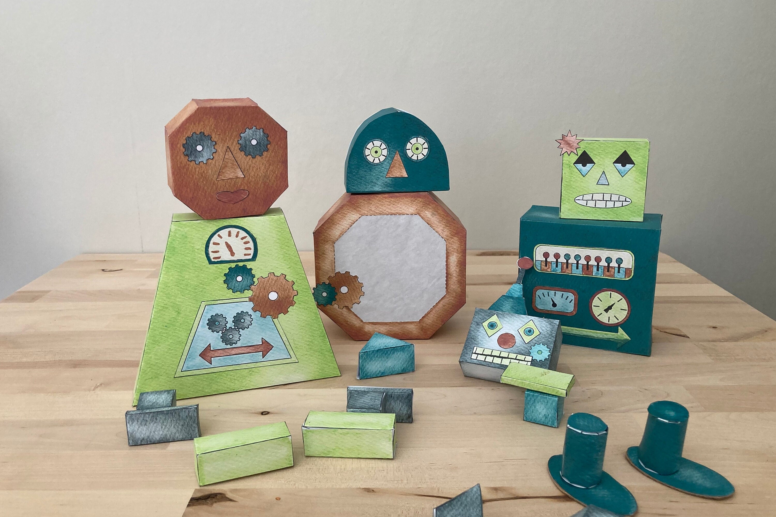 Robot Craft Kit, Digital Download, Crafts With Children, Children's ...