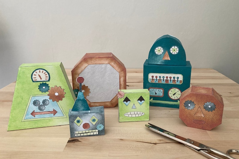 Robot Craft Kit, Digital Download, Crafts With Children, Children's ...