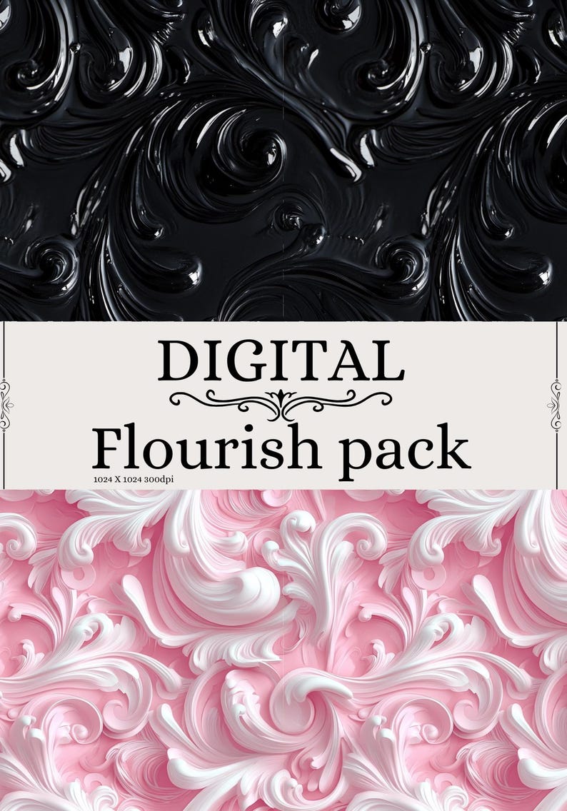 Digital Flourish Pack - Etsy