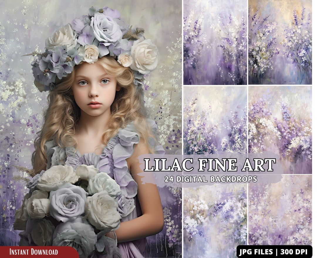 Lilac Digital Backdrop Overlay Maternity Backdrop Digital Floral ...