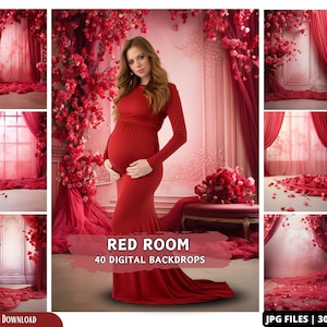 Red Room Backdrops, Maternity Backdrop Overlays Maternity Backdrop ...