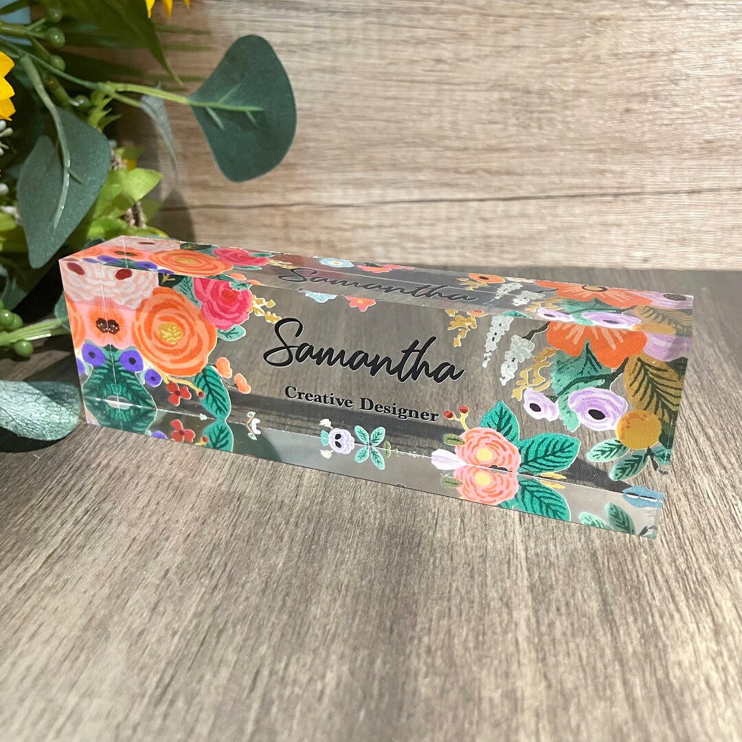 Personalized Name Plate Design Office Nameplate Gift for Boss - Etsy