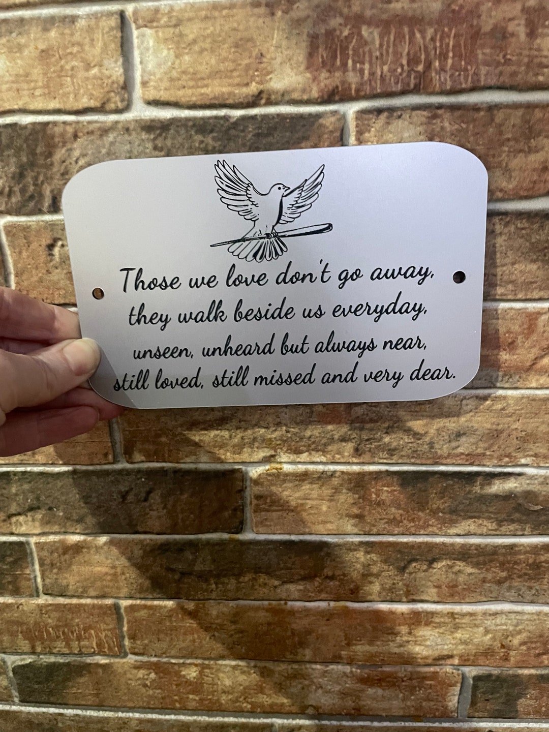 Those We Love Don't Go Away Memorial Plaque - Etsy