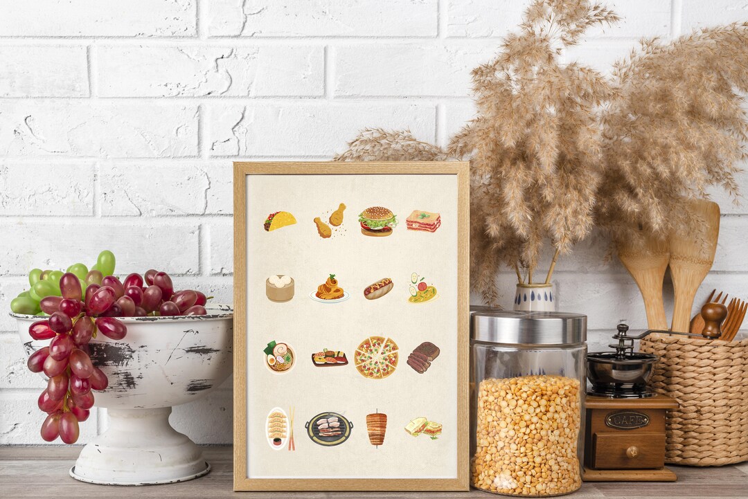 Food Lover Foodie Vintage Style Poster for Home/kitchen/bar - Etsy