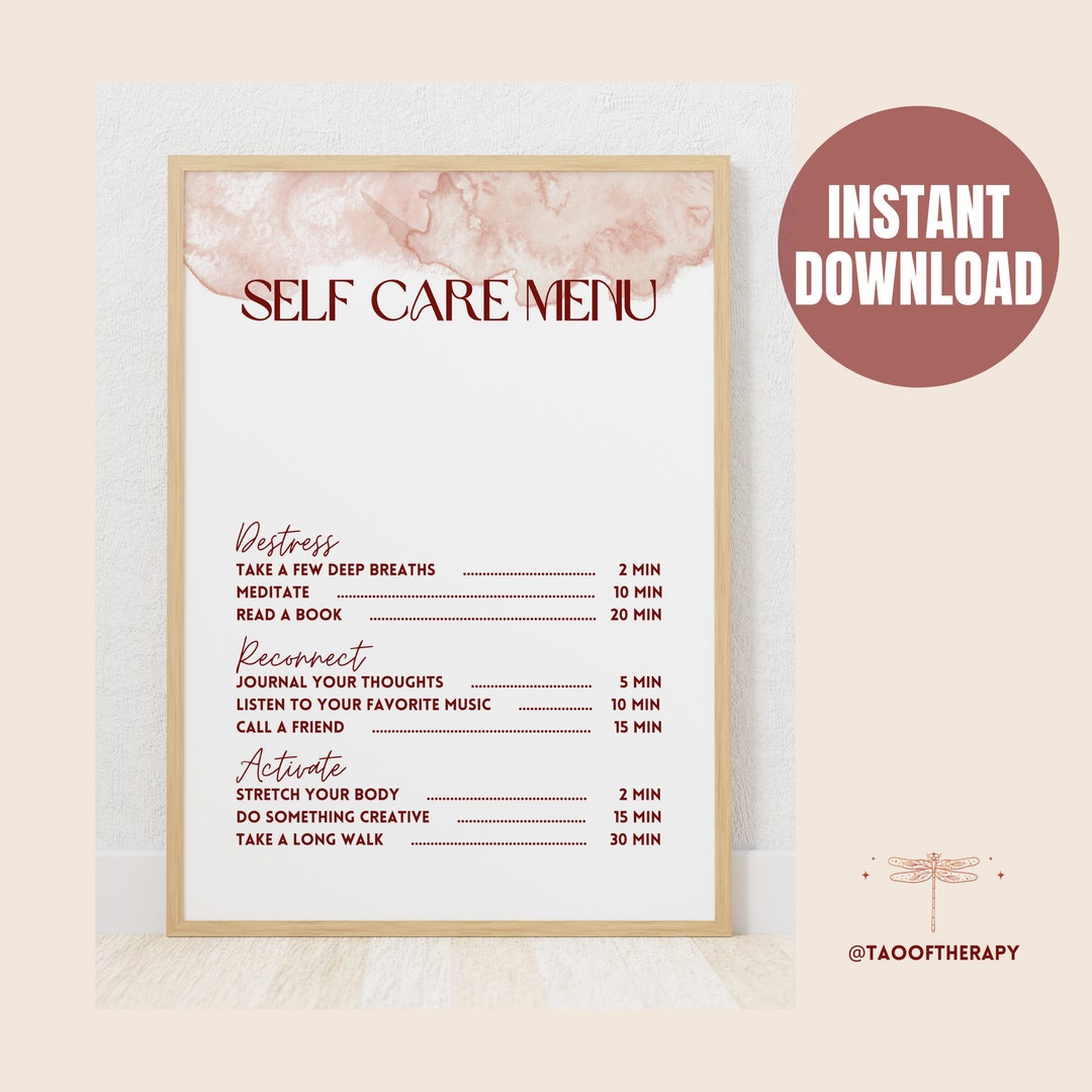 Self Care Therapy Office Decor for Psychologists, Coach Wall Art Mental ...