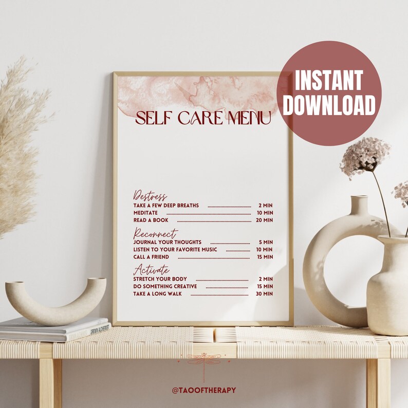 Self Care Therapy Office Decor for Psychologists, Coach Wall Art Mental ...