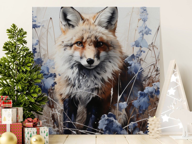 Watercolour Blueprint Fox Clipart 12 JPG High Resolution of 4096x4096 ...