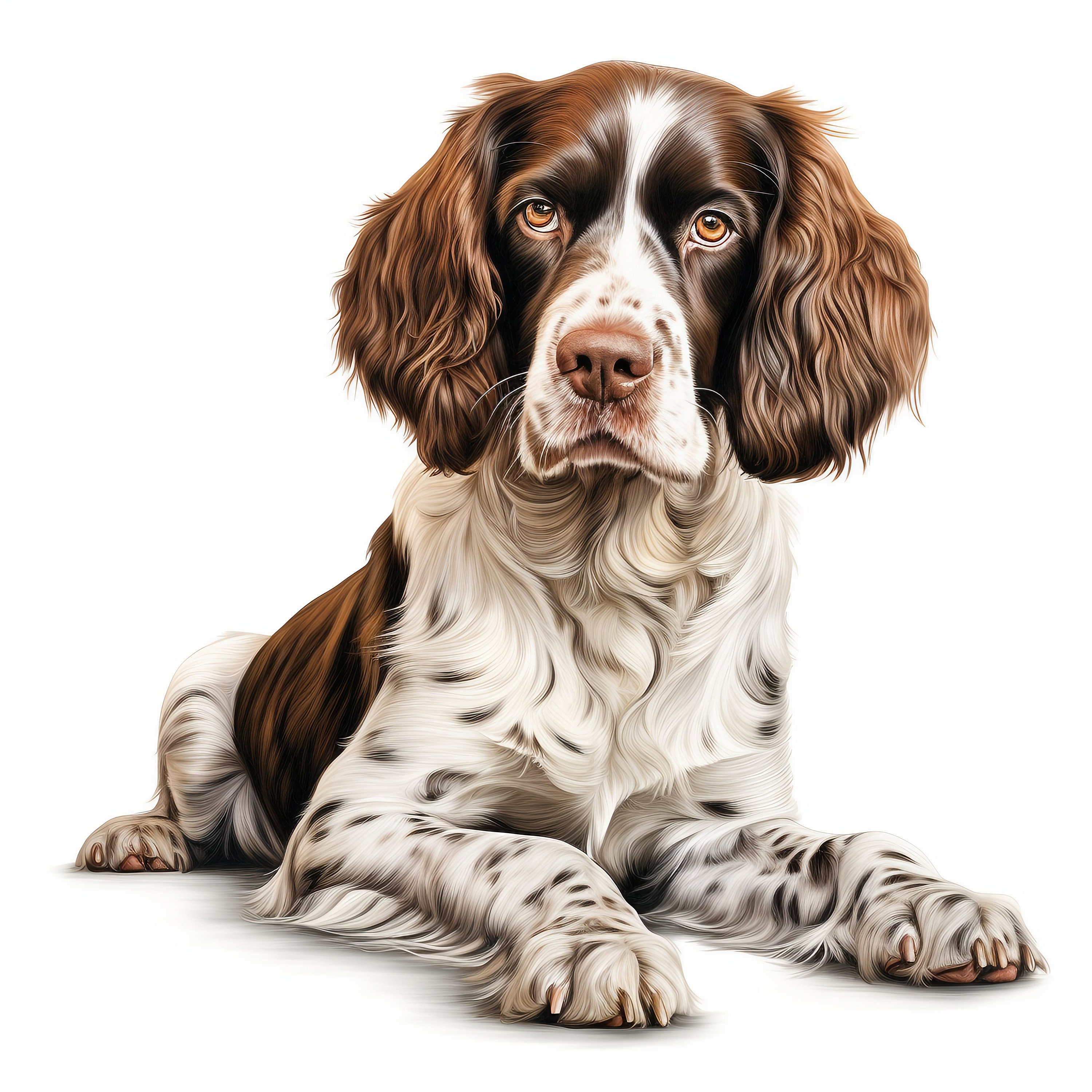 Springer Spaniel Clipart 12 High Quality Jpgs Watercolour - Etsy