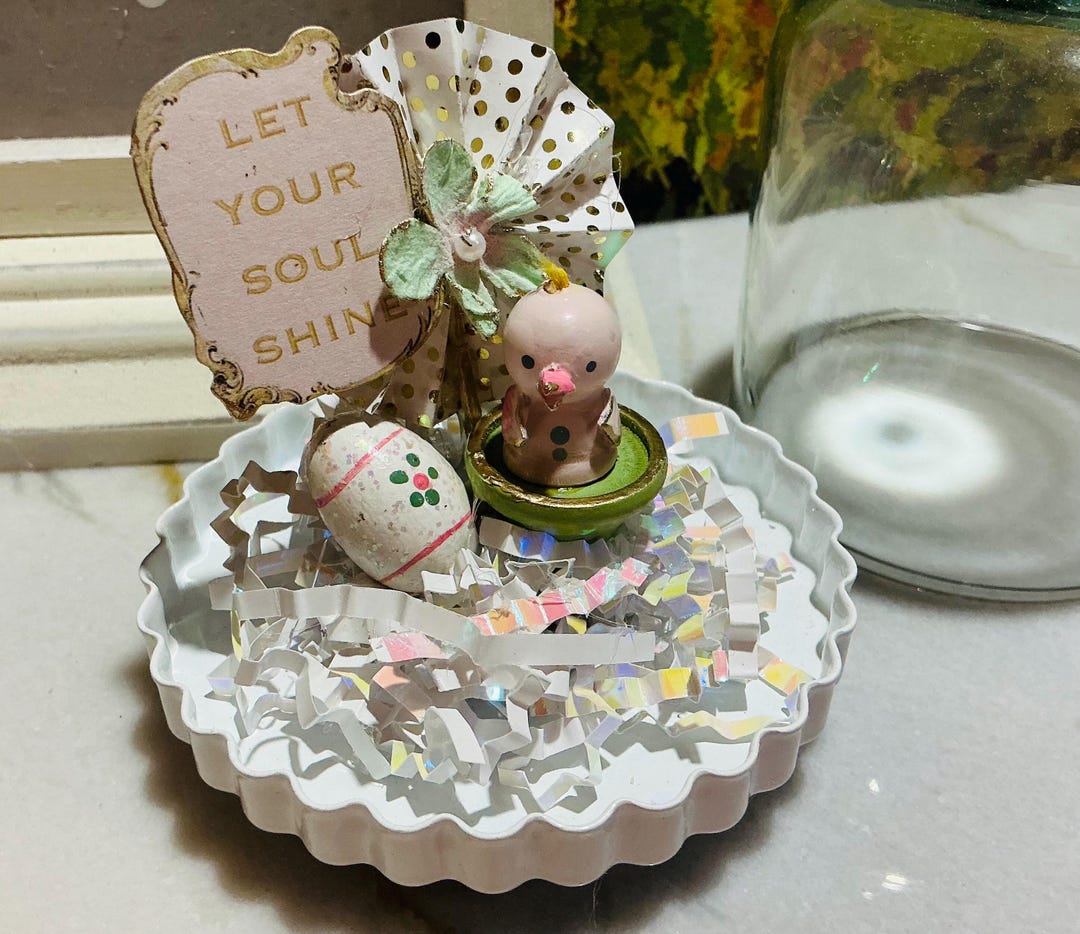 Vintage Inspired Easter Glass Cloche- Let Your Soul Shine - Etsy
