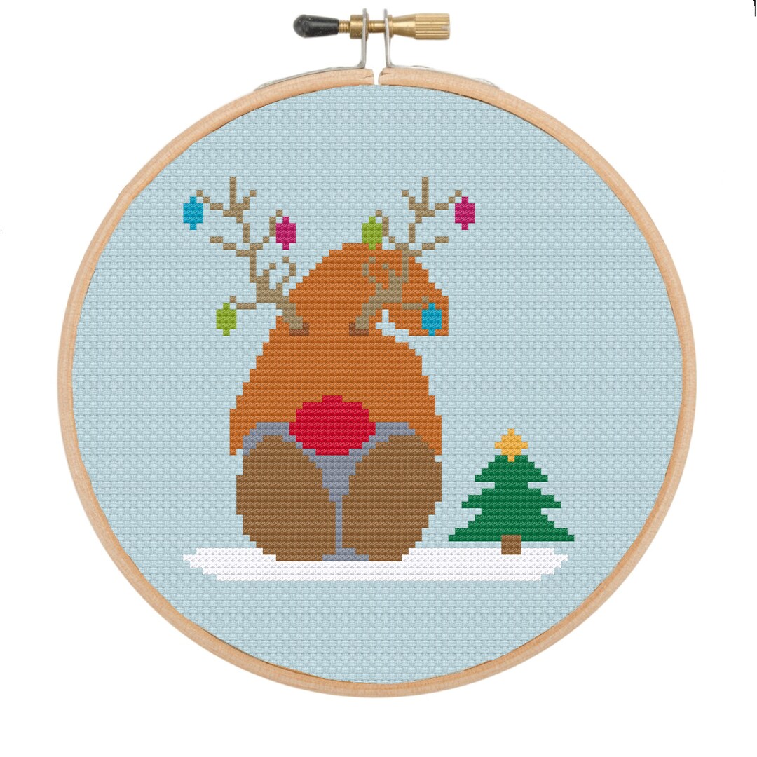 Christmas Gonk Reindeer Gnome Cross Stitch PDF Download - Etsy UK