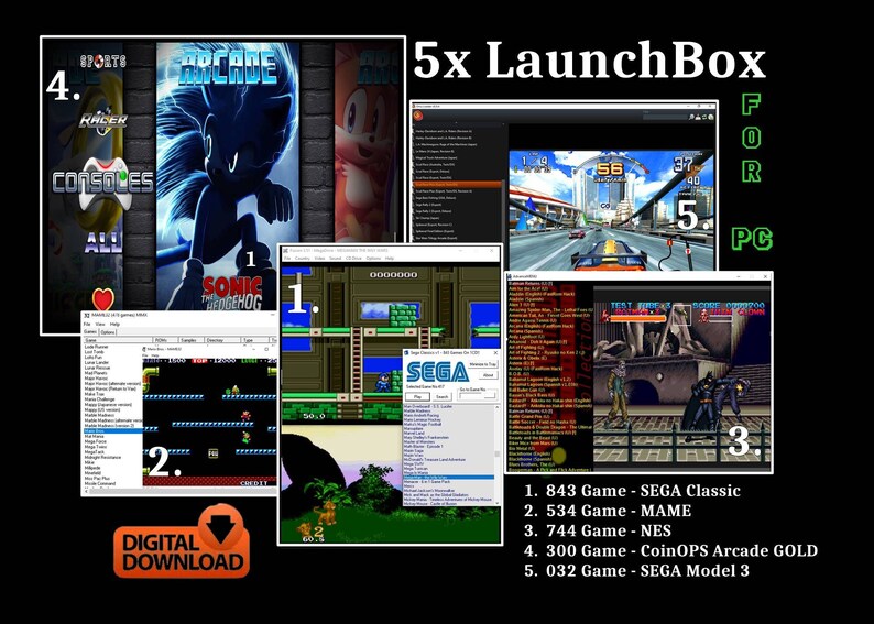 5x Launchbox for PC 35GB / 2458 Games - Etsy