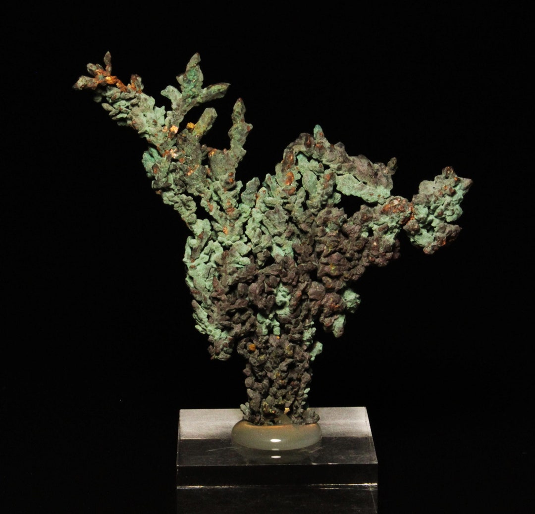 Native Copper With Malachite/crystals/mineral From Oumjrane, Morocco - Etsy