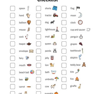 I Spy With My Little Eye Activity - Etsy