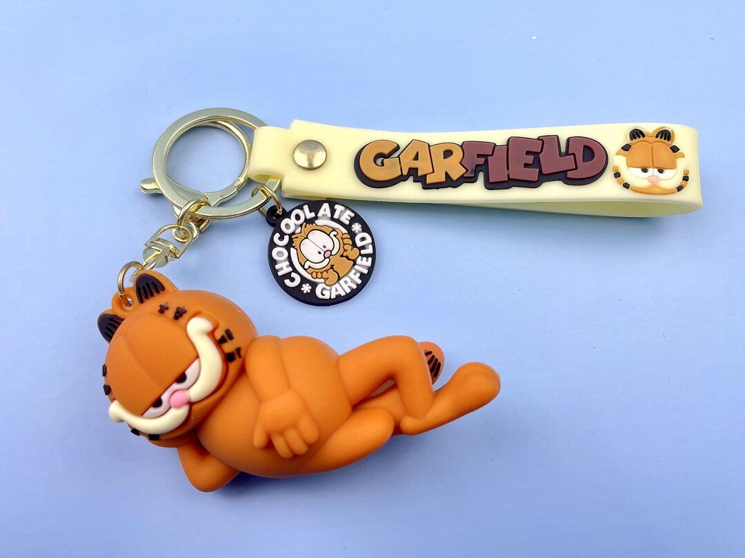 Garfield Cat 3D Keychain Garfield Keychain Car Key Holder - Etsy