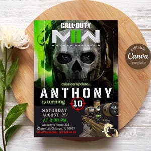 Gamer Birthday Invitation: Video Game Party, Boy Birthday (digital ...