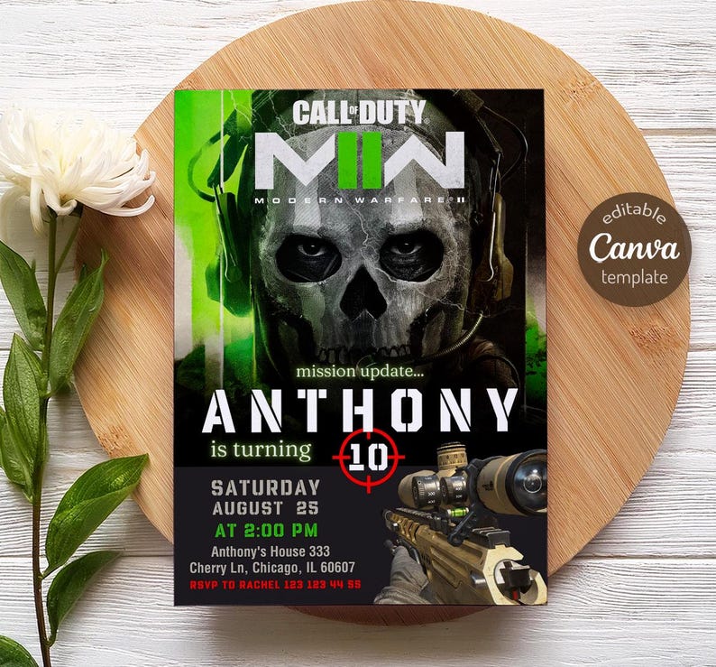 Gamer Birthday Invitation: Video Game Party, Boy Birthday (digital ...