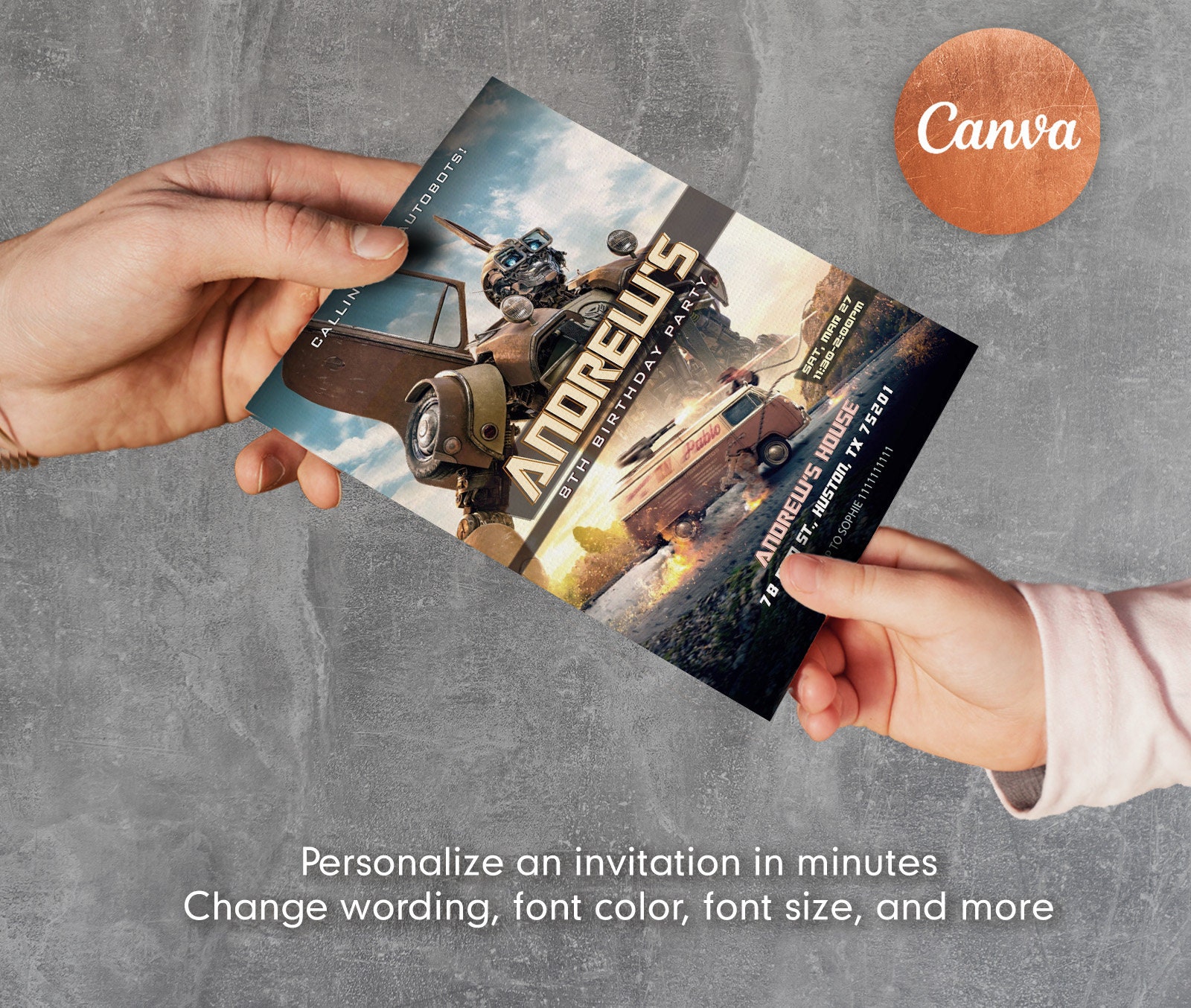 Printable Invite Transformers Rise of the Beasts Birthday - Etsy