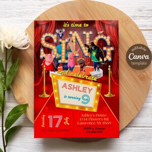 Sing 2 Birthday Invitation: Karaoke Music Party (digital Download) - Etsy