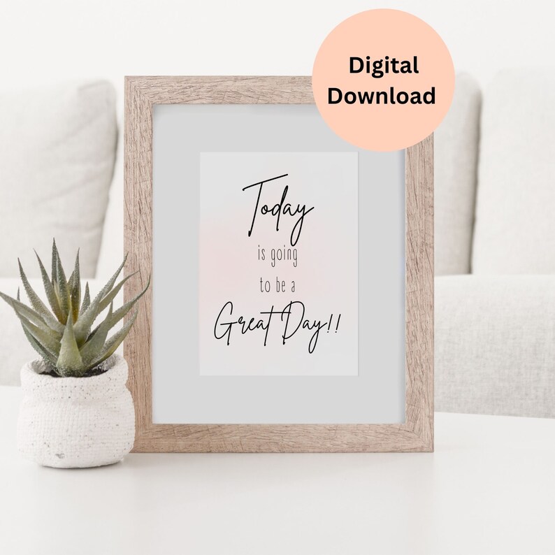 Motivational Wall Art, Inspirational Saying, Home Decor, Printable Wall ...