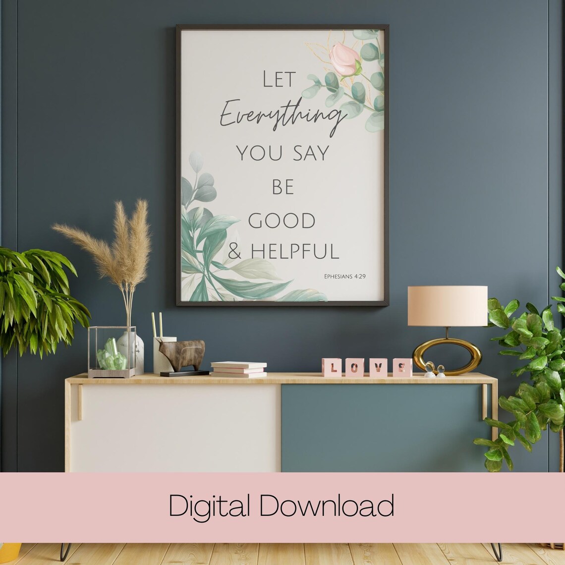 Printable Christian Wall Art, Bible Verse Printable, Bible Quote Wall ...