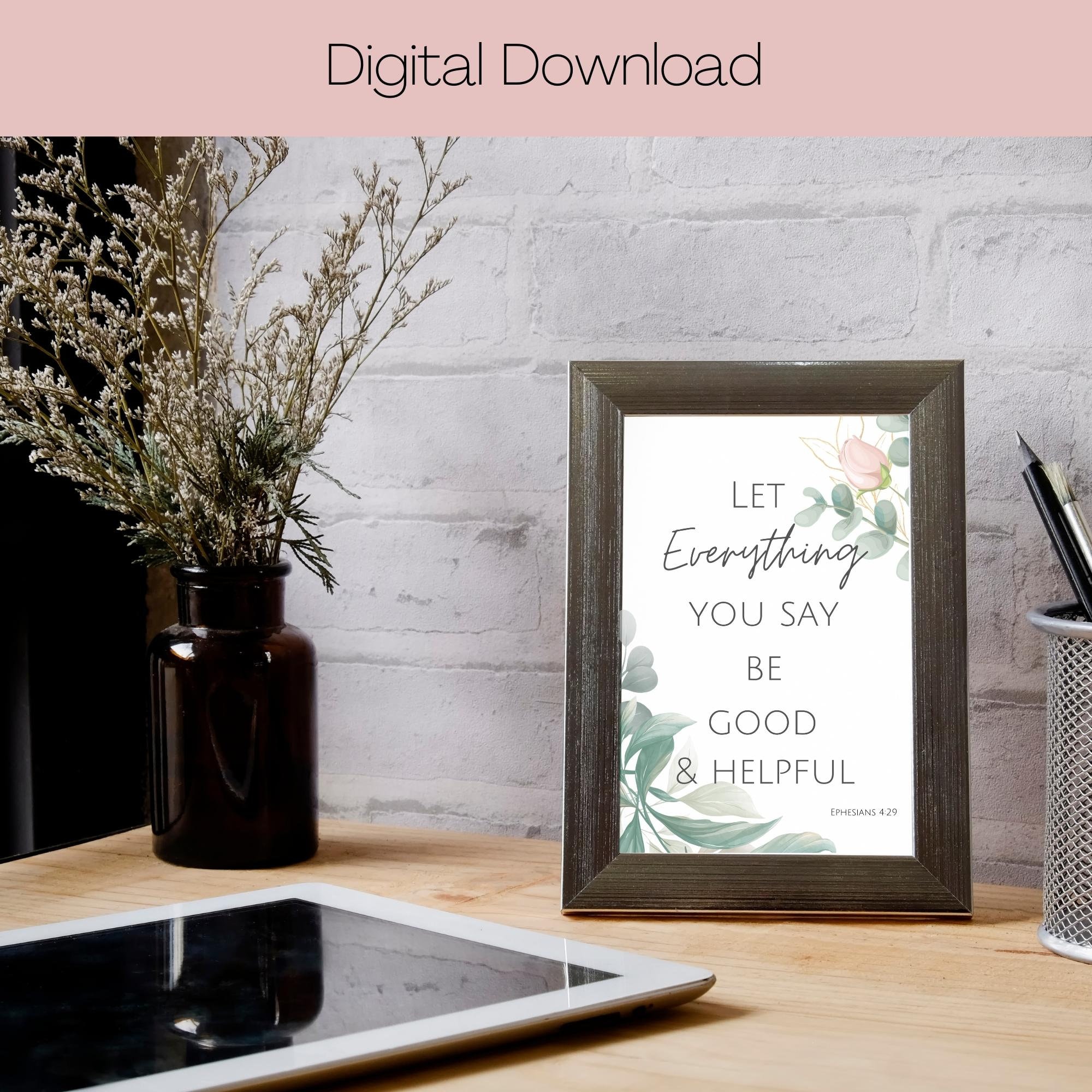 Printable Christian Wall Art, Bible Verse Printable, Bible Quote Wall ...