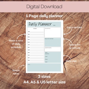 Printable Daily Planner, Daily Task List Printable, Daily Planner ...