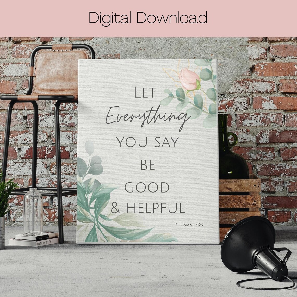 Printable Christian Wall Art, Bible Verse Printable, Bible Quote Wall ...